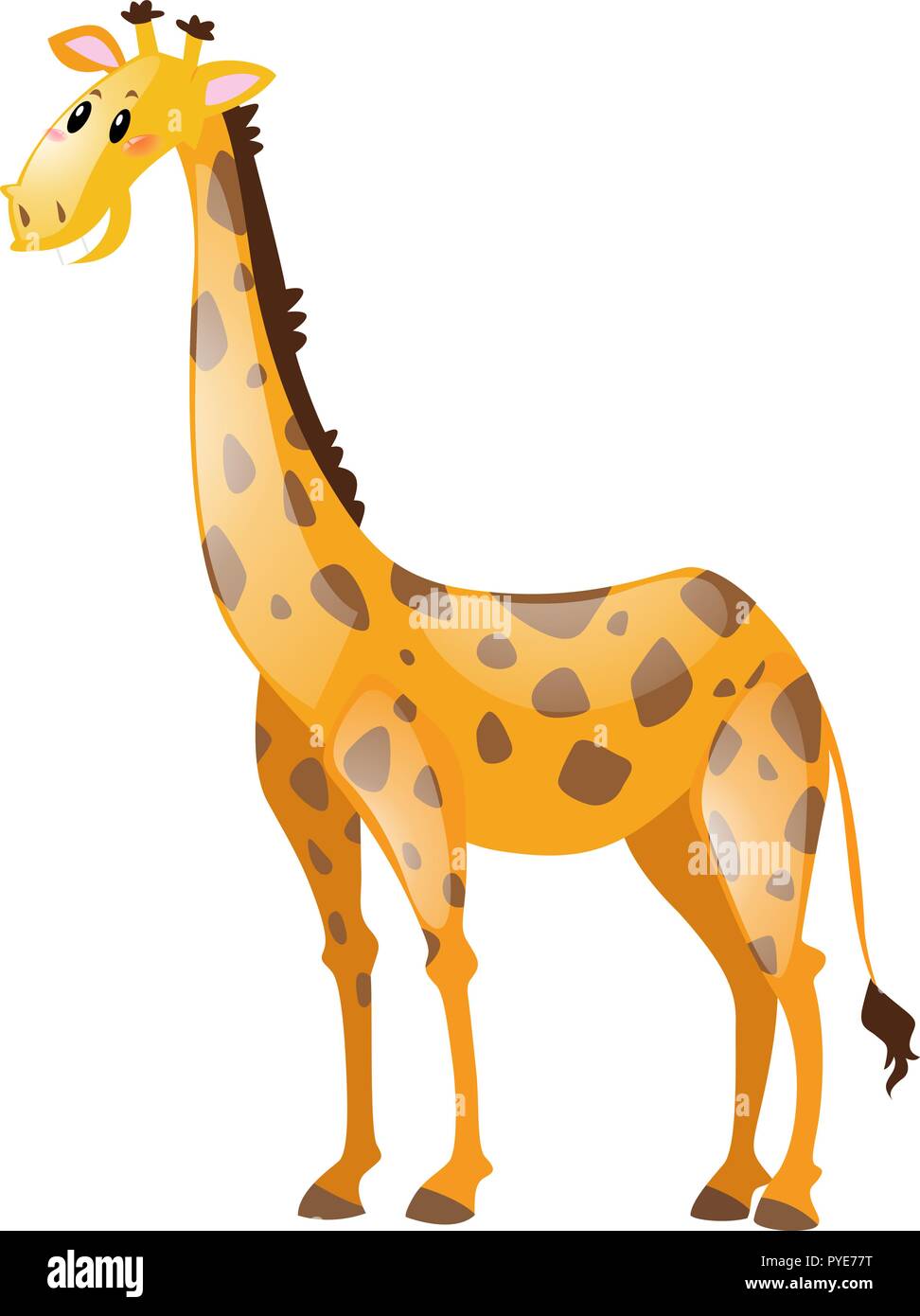 Giraffe with long neck illustration Stock Vector Image & Art - Alamy