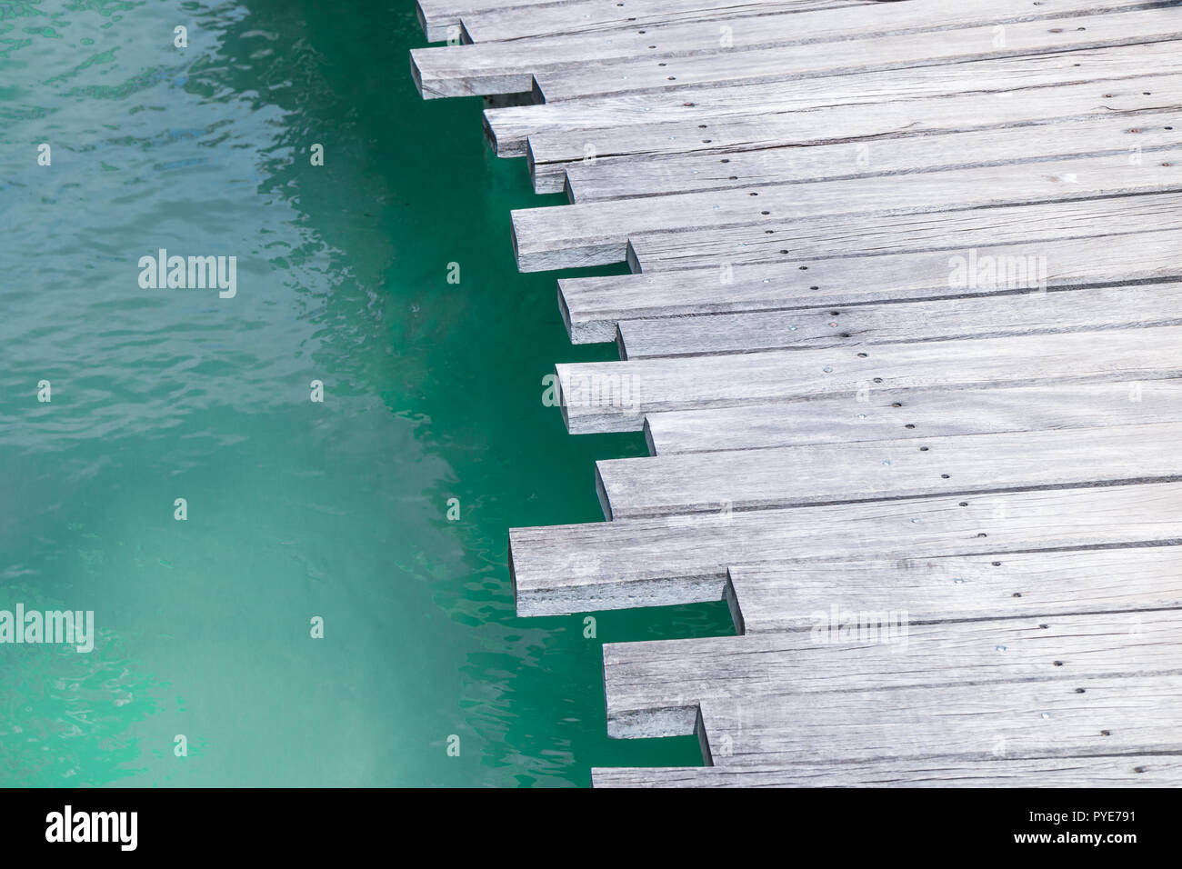 Wooden bridge path sea hi-res stock photography and images - Alamy