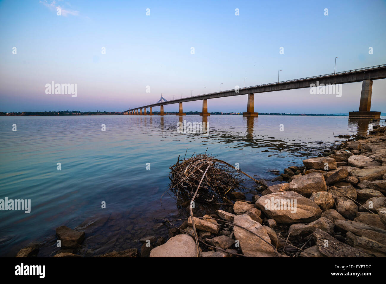 Bridge over the Mekong River Second Thailand Stock Photo - Alamy