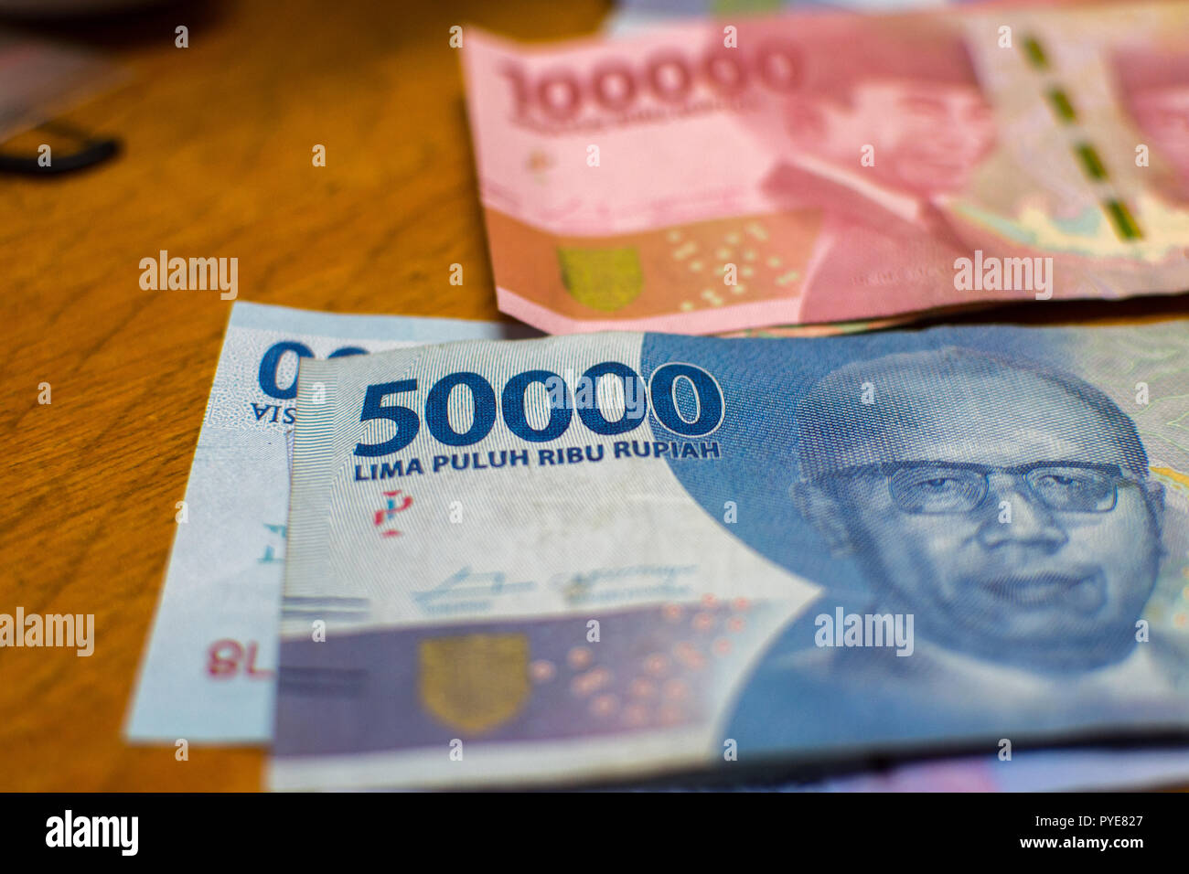 colorful Indonesia banknotes stacked Stock Photo - Alamy