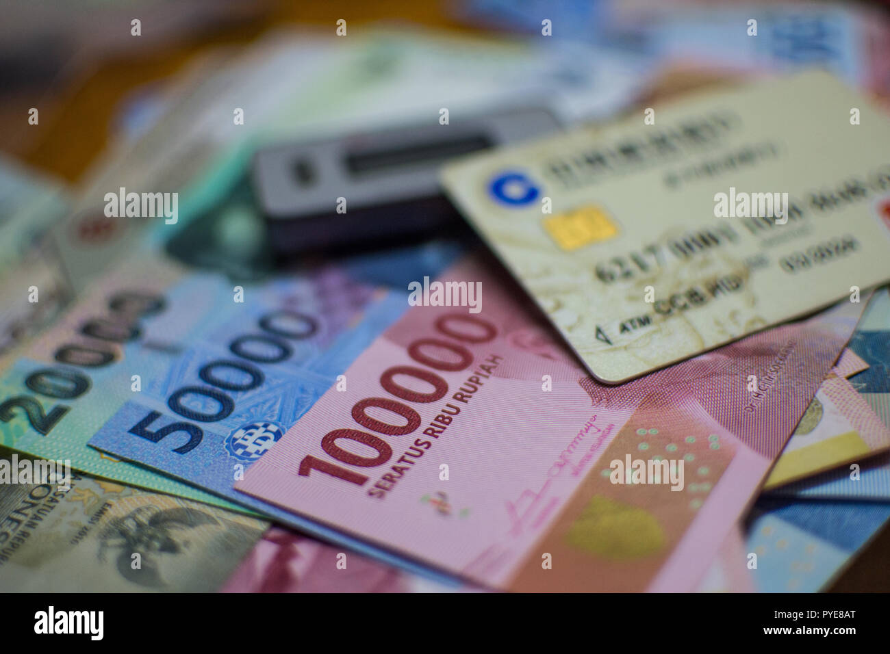 colorful Indonesia banknotes stacked Stock Photo - Alamy