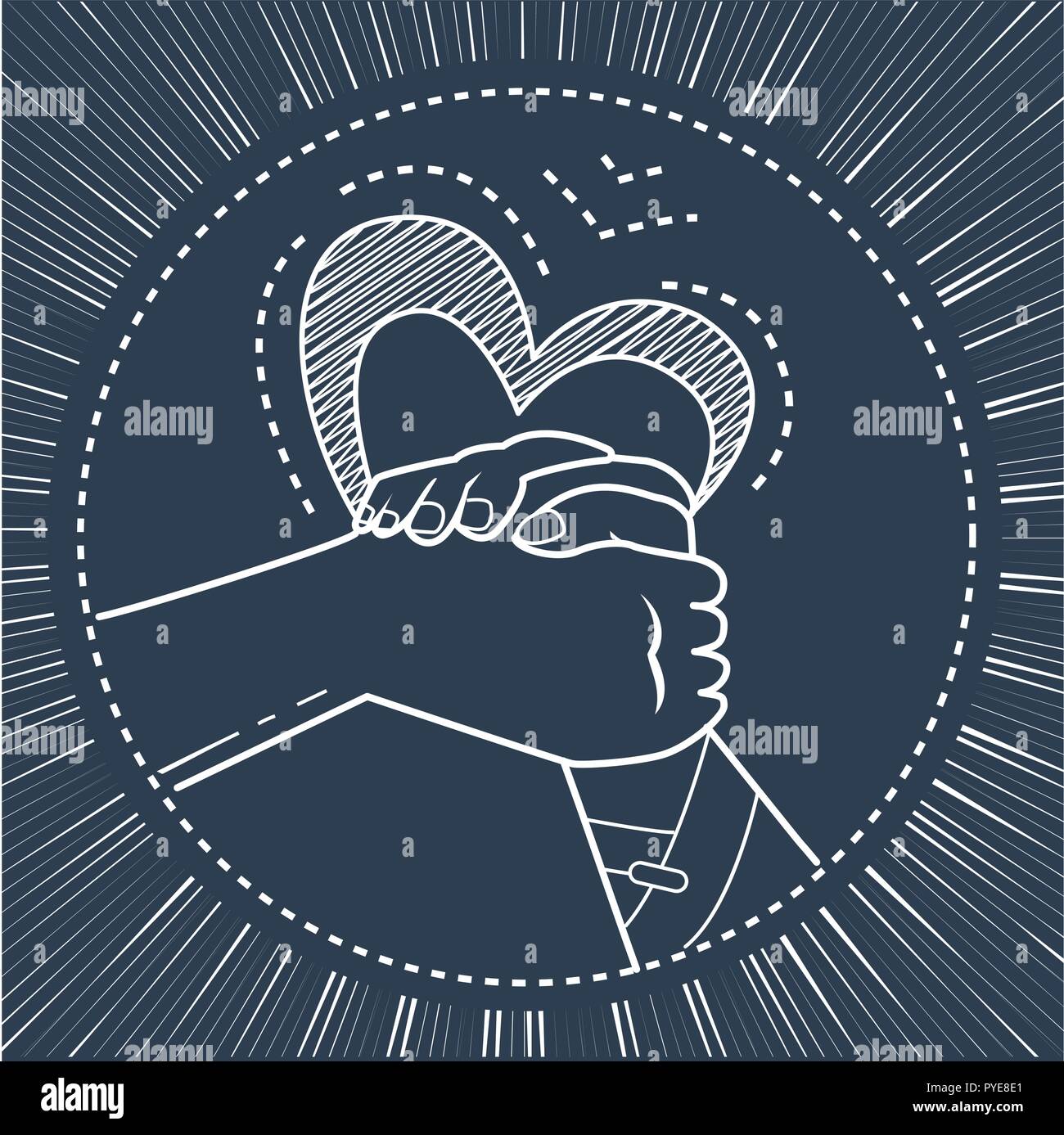 concept of help, selflessness and responsiveness in the form of hands ...