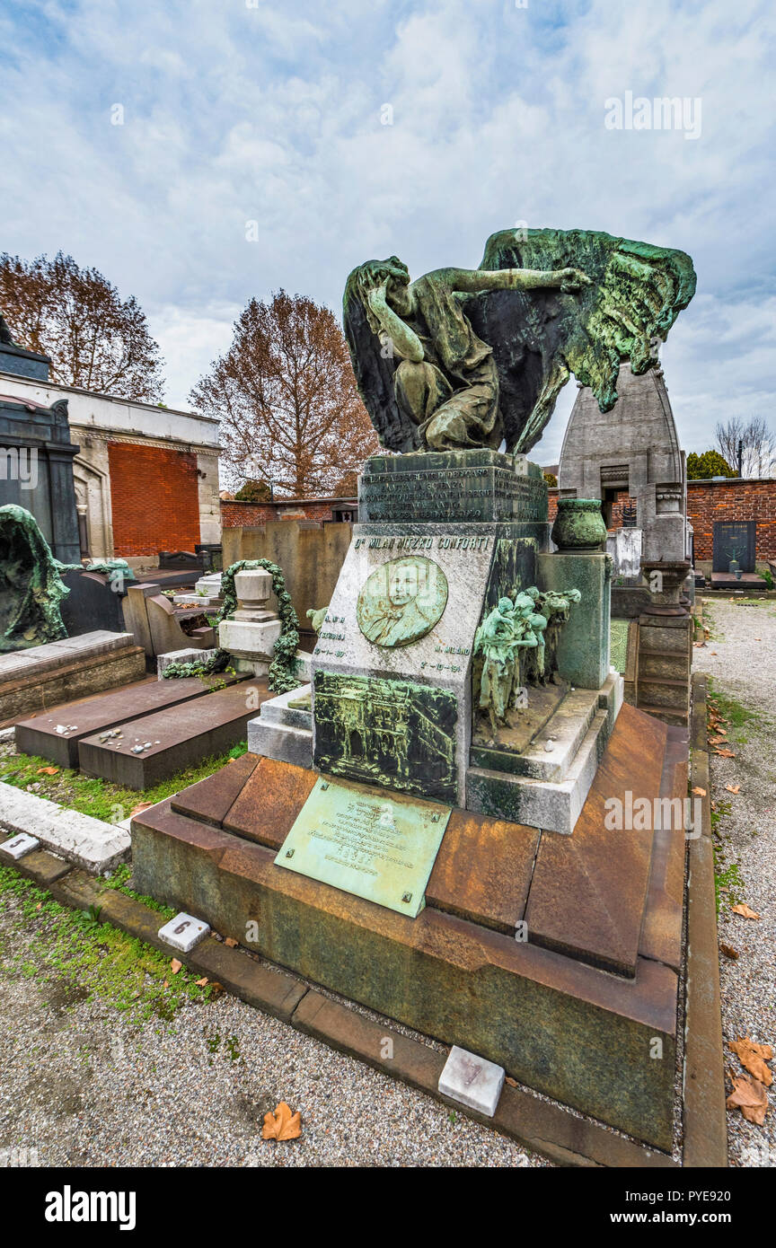 Monumental cemetery in Milan, Italy Stock Photo - Alamy
