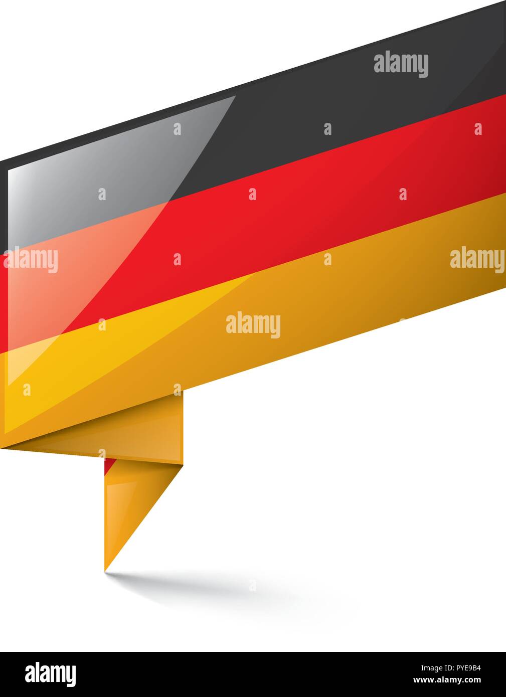 Germany flag, vector illustration on a white background Stock Vector ...