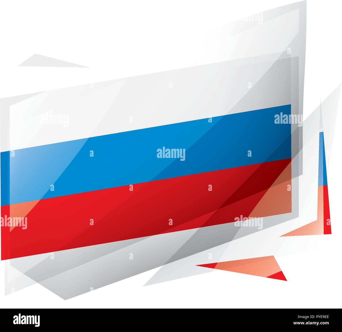 Russia flag, vector illustration on a white background Stock Vector ...