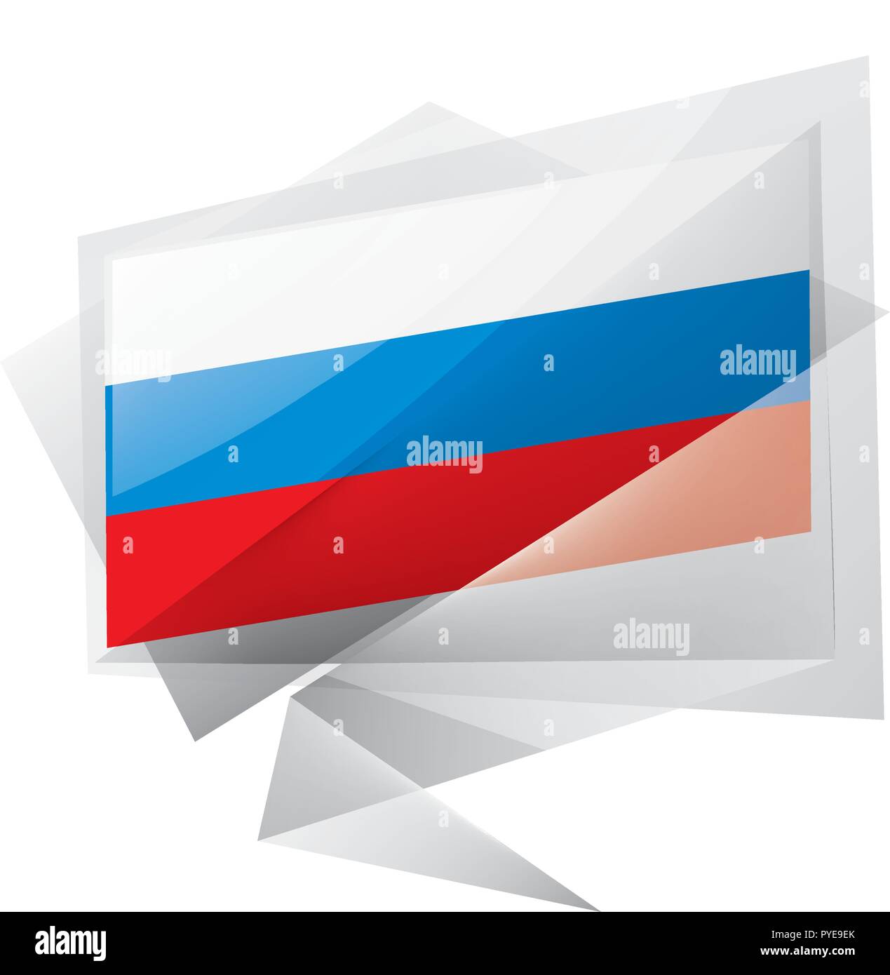 Russia flag, vector illustration on a white background Stock Vector ...