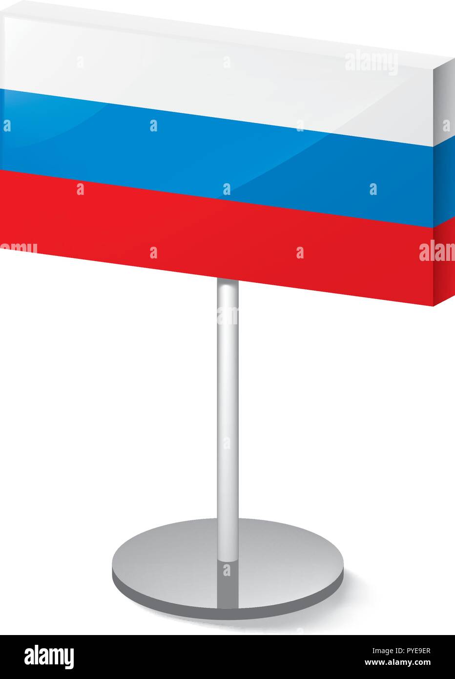 Russia flag, vector illustration on a white background Stock Vector ...