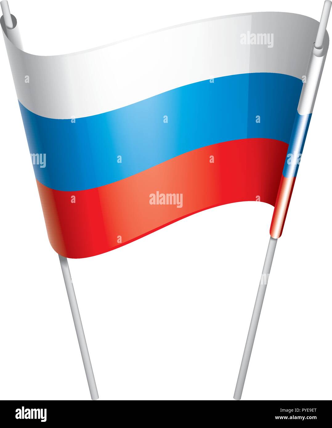 Russia flag, vector illustration on a white background Stock Vector ...