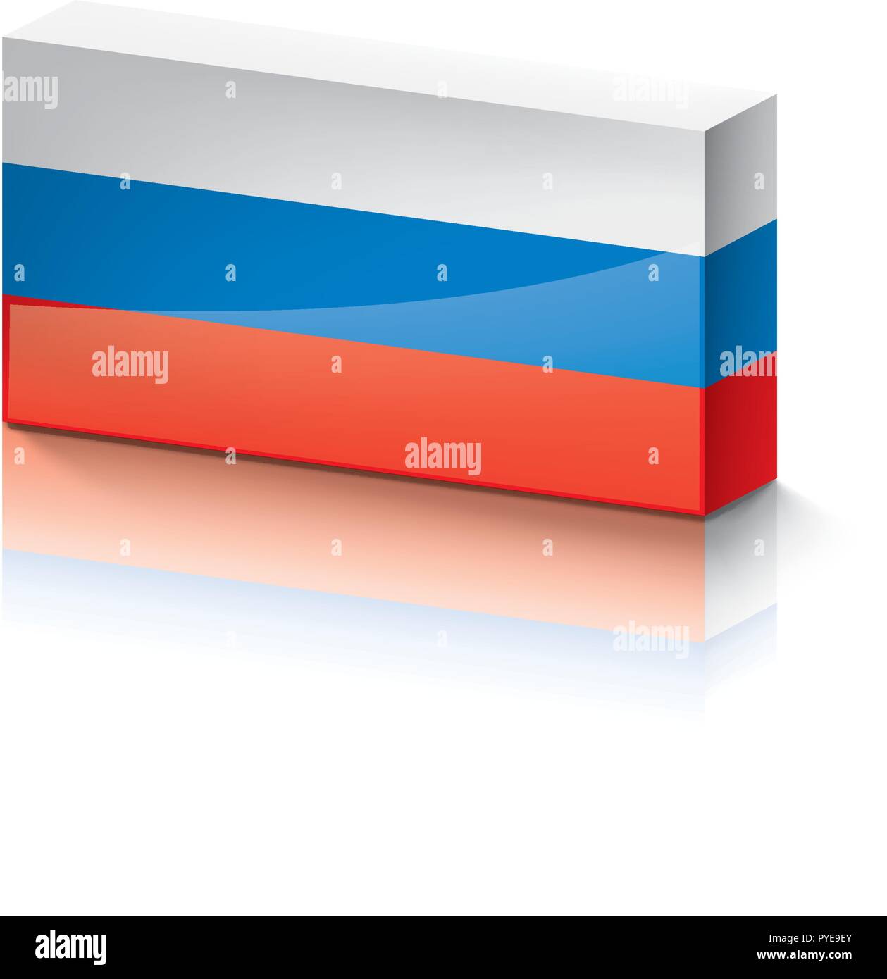 Russia flag, vector illustration on a white background Stock Vector ...