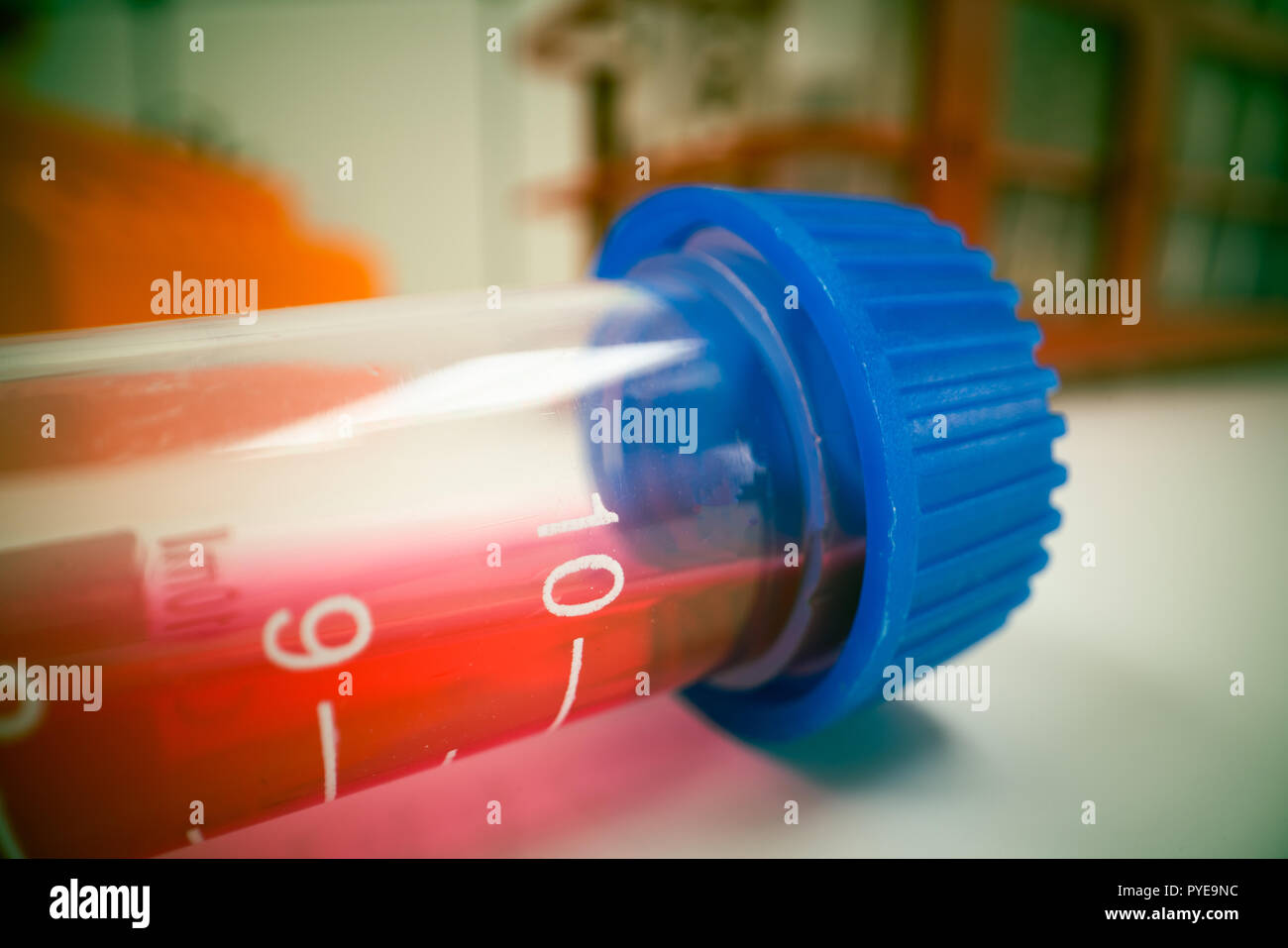 Blood samples for research test tube of blood Stock Photo - Alamy