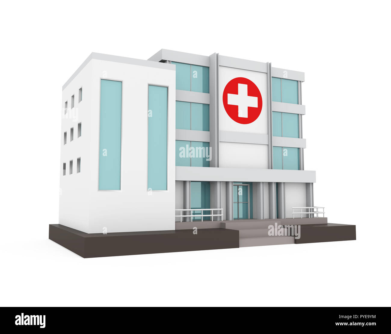 Hospital Building Isolated Stock Photo - Alamy