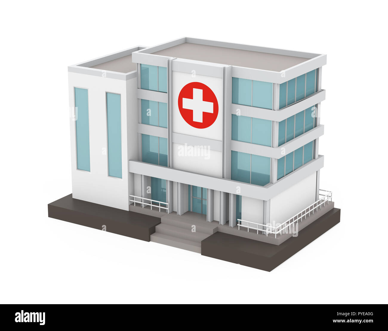 Hospital Building Isolated Stock Photo - Alamy