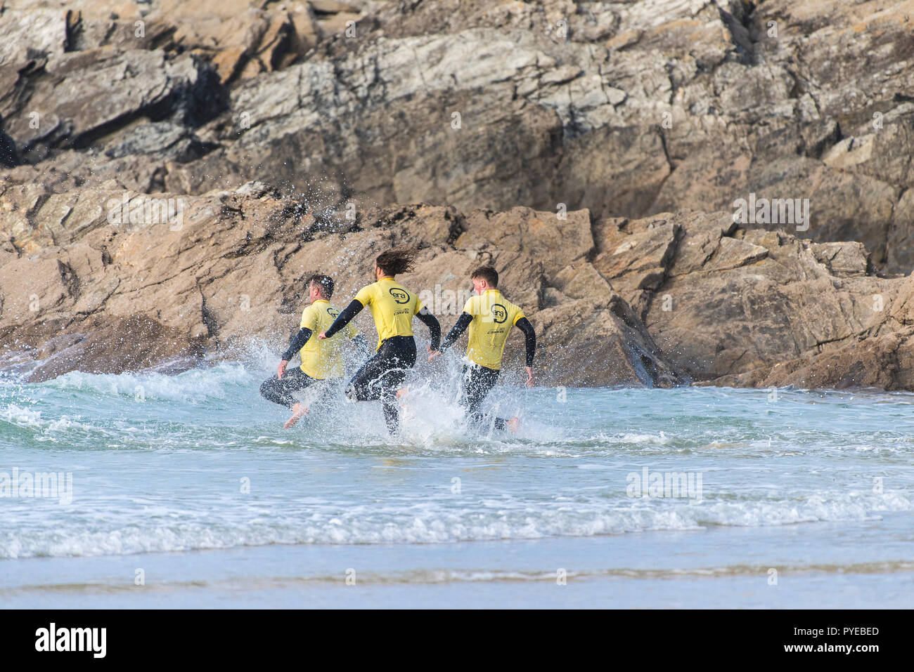 A Beach Lifeguard Training course at Fistral Beach in Newquay in ...