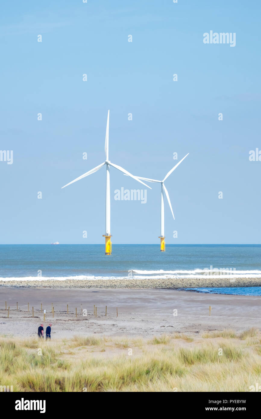 Wind farm off river tees hi-res stock photography and images - Alamy
