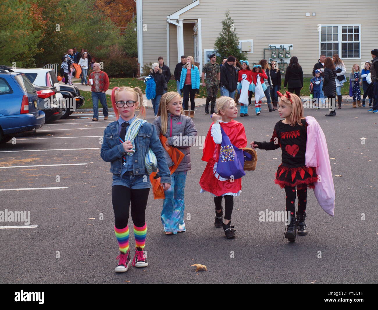 Halloween mob scene Stock Photo - Alamy