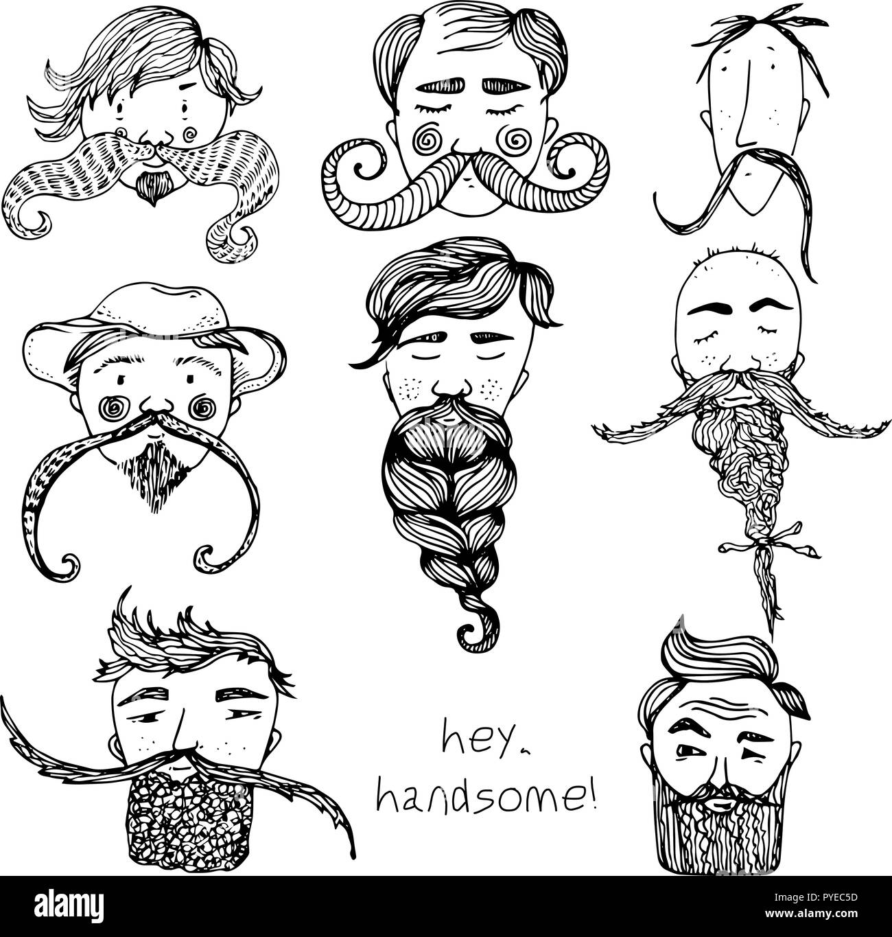 Mens beards Stock Vector Images - Alamy