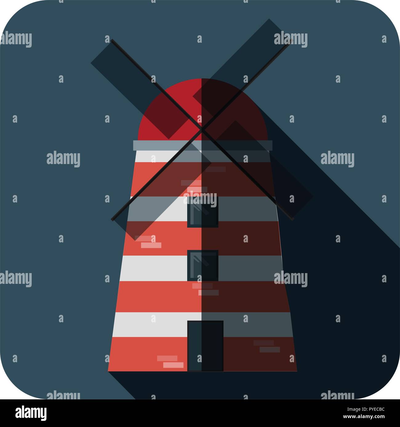 Flat Windmill Icon Stock Vector Image & Art - Alamy
