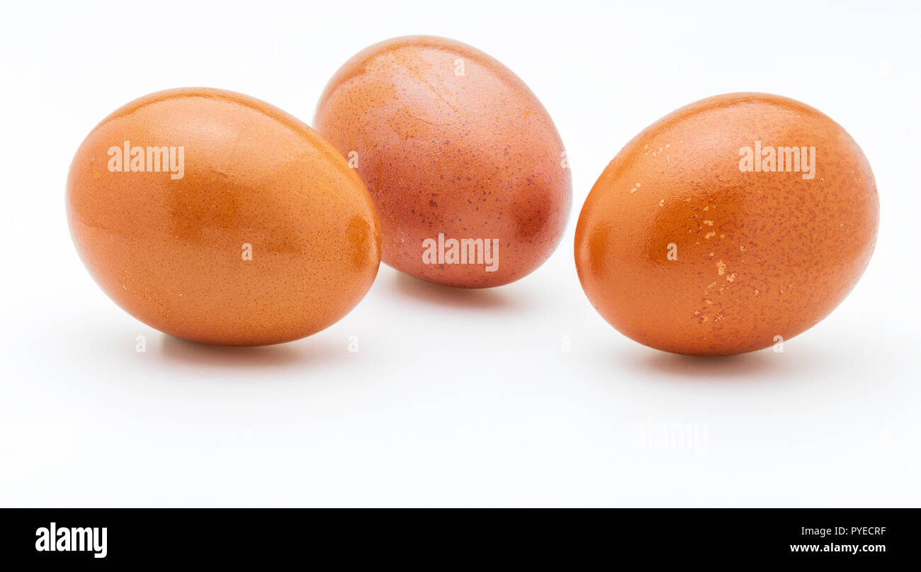 Three clean chicken eggs hi-res stock photography and images - Alamy