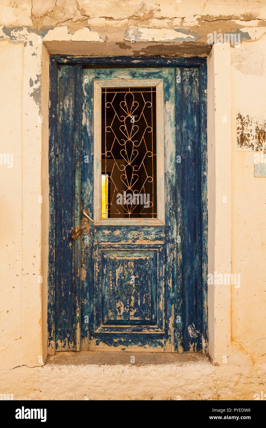 Old greek door crete hi-res stock photography and images - Alamy
