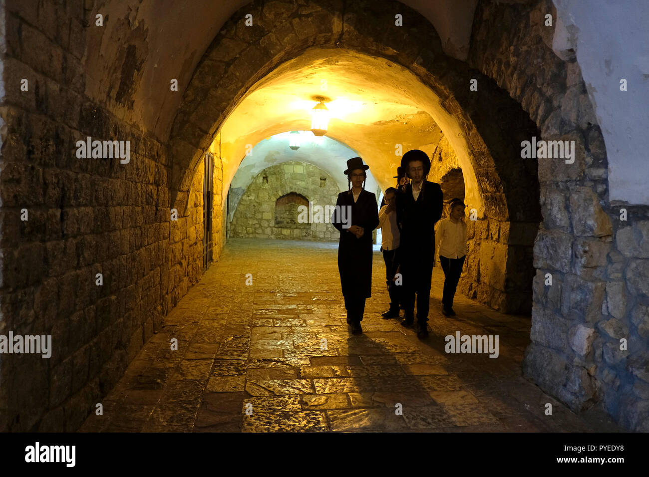 Ultra orthodox Jews at King David tomb compound in mount Zion Jerusalem ...