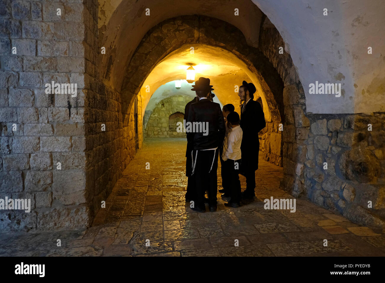 Ultra orthodox Jews at King David tomb compound in mount Zion Jerusalem ...