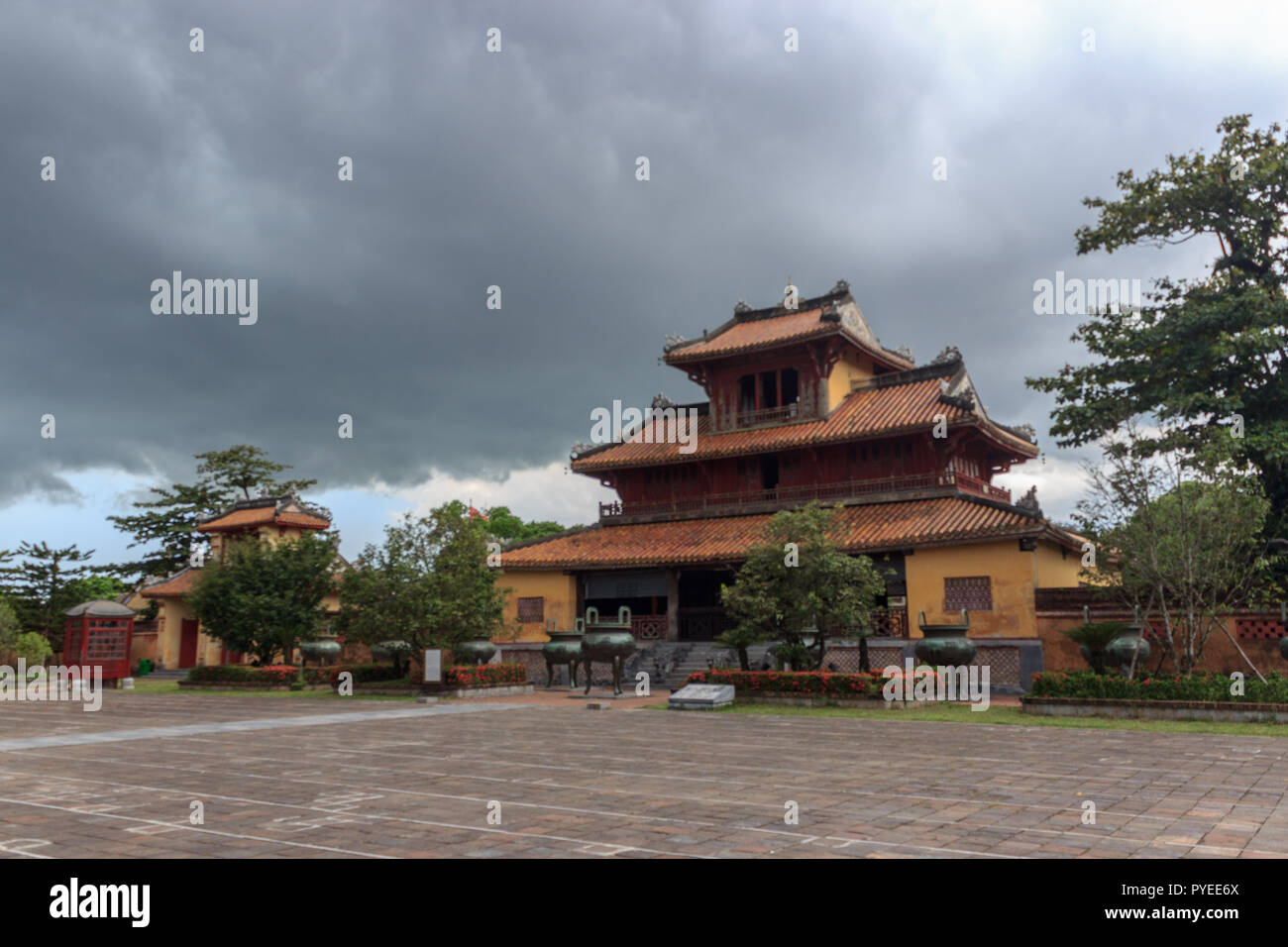 views on the royal palace in hue vietnam Stock Photo - Alamy