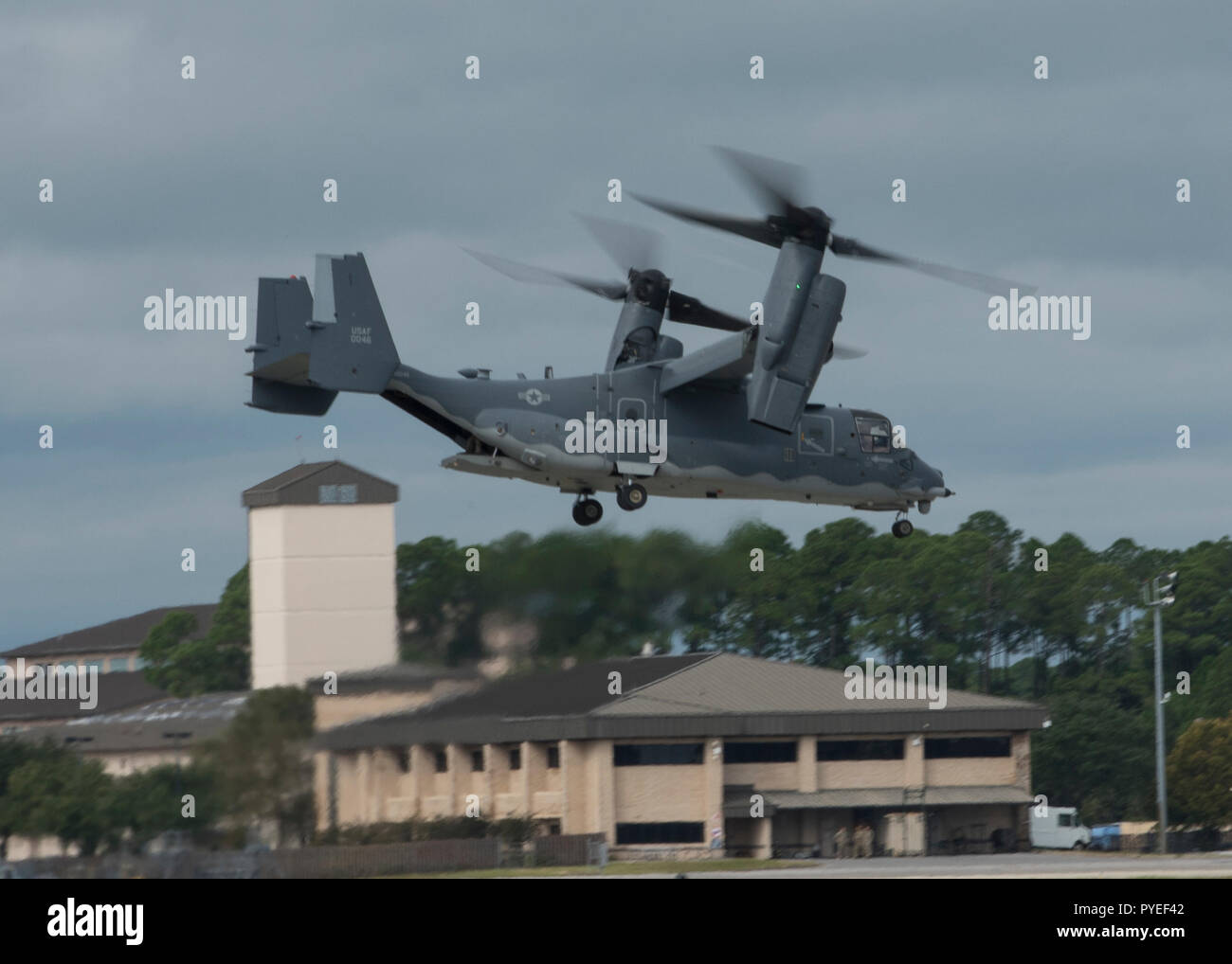 A CV-22 tiltrotor aircraft, assigned to the 8th Special Operations ...