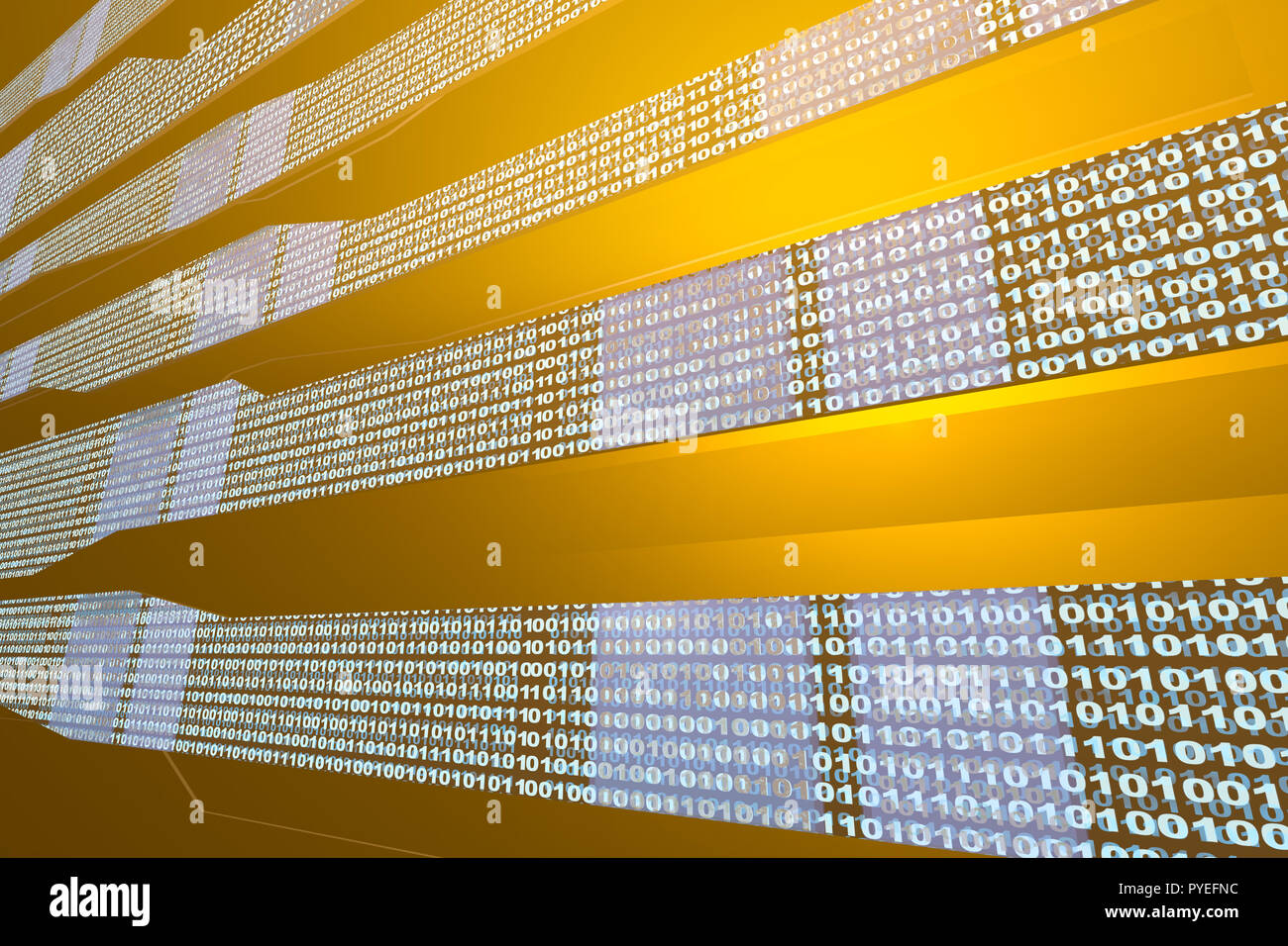 Binary code stream background. 3D illustration Stock Photo - Alamy