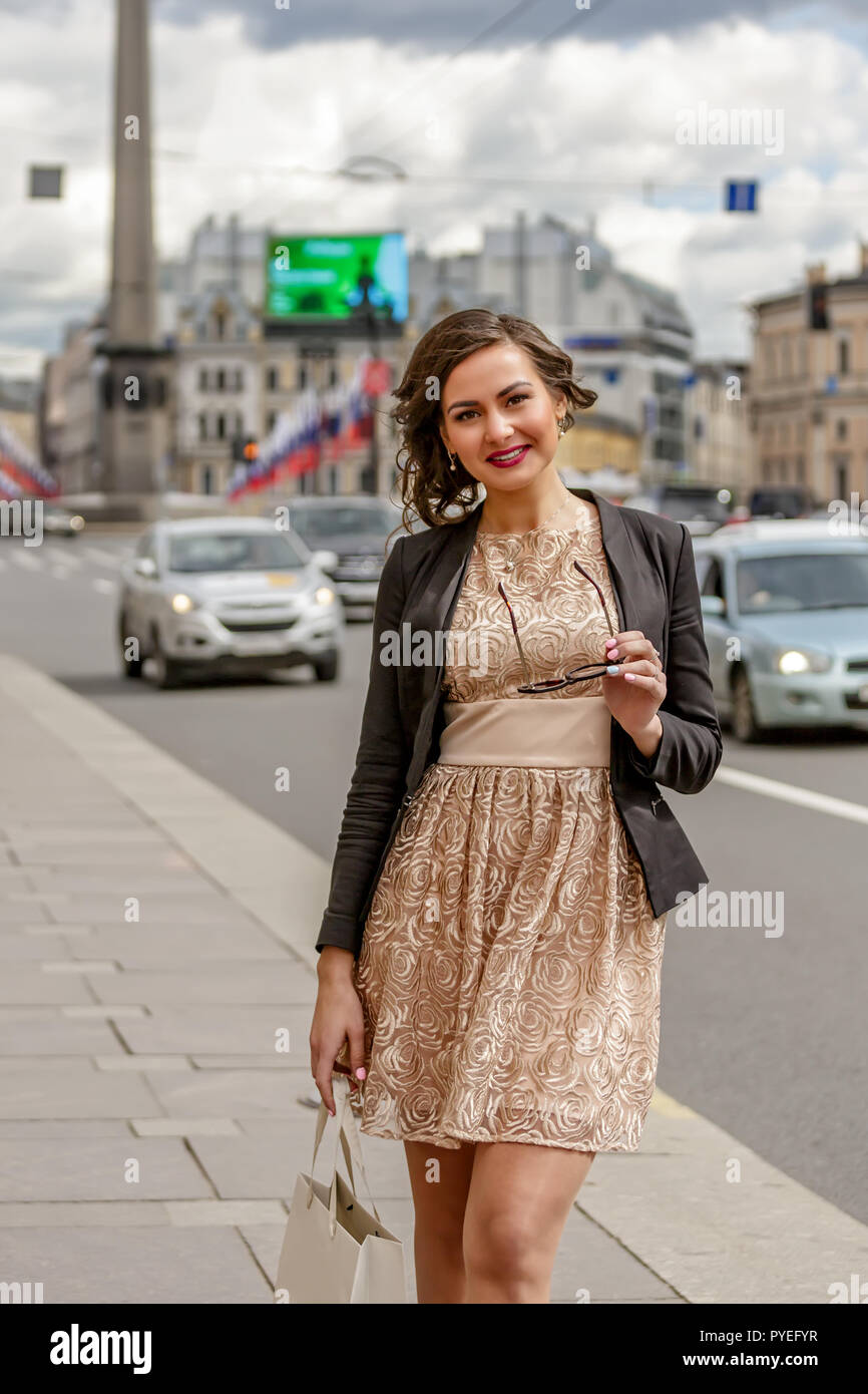 Happy young women out shopping hi-res stock photography and images - Alamy