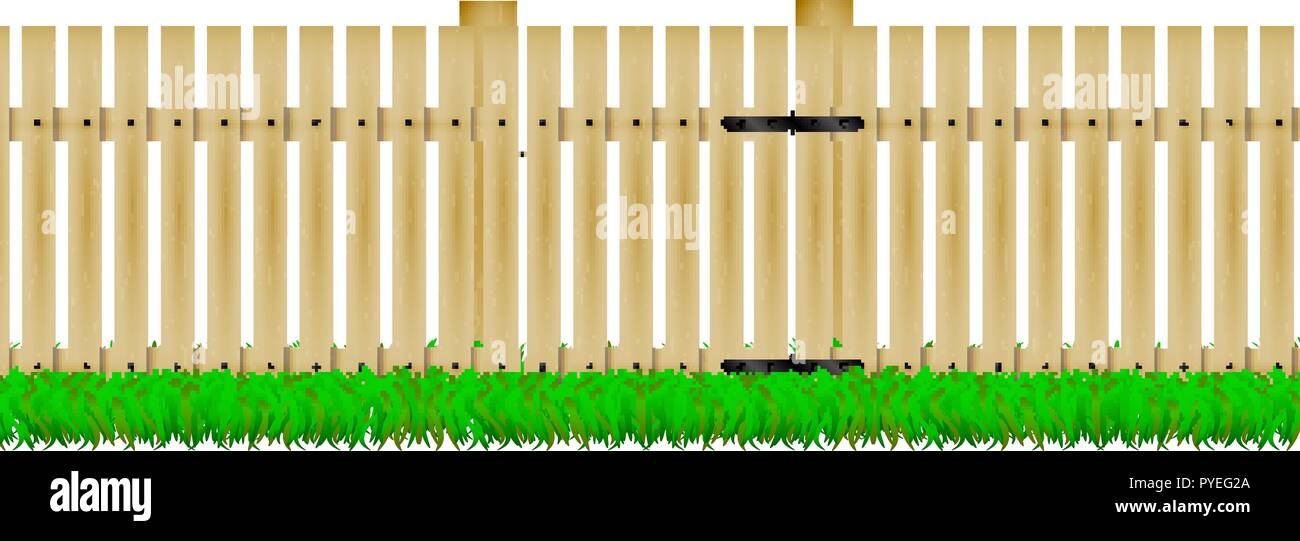 Natural wooden gate Stock Vector Images - Alamy