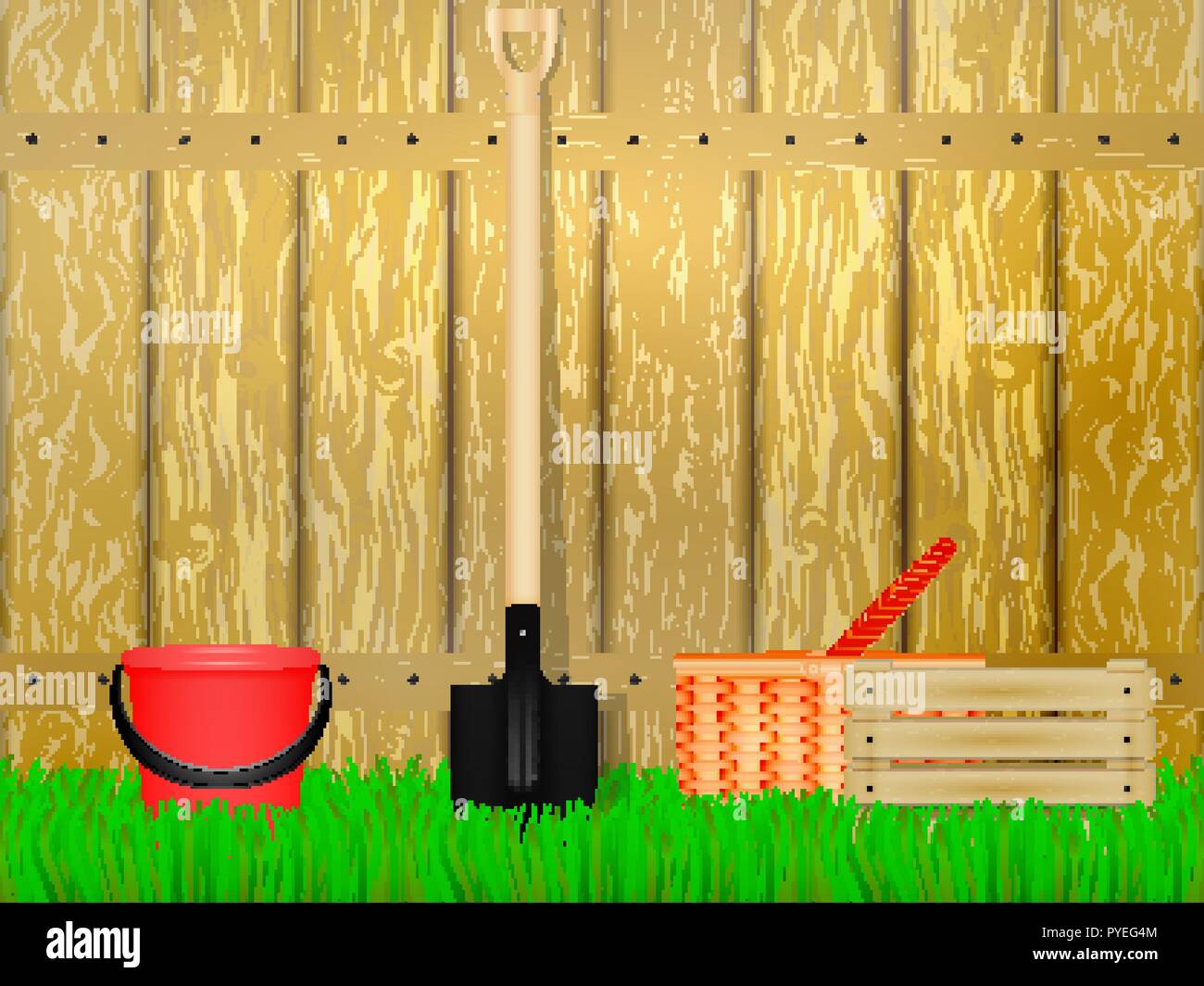 Vector illustration of a garden plot Stock Vector Image & Art - Alamy