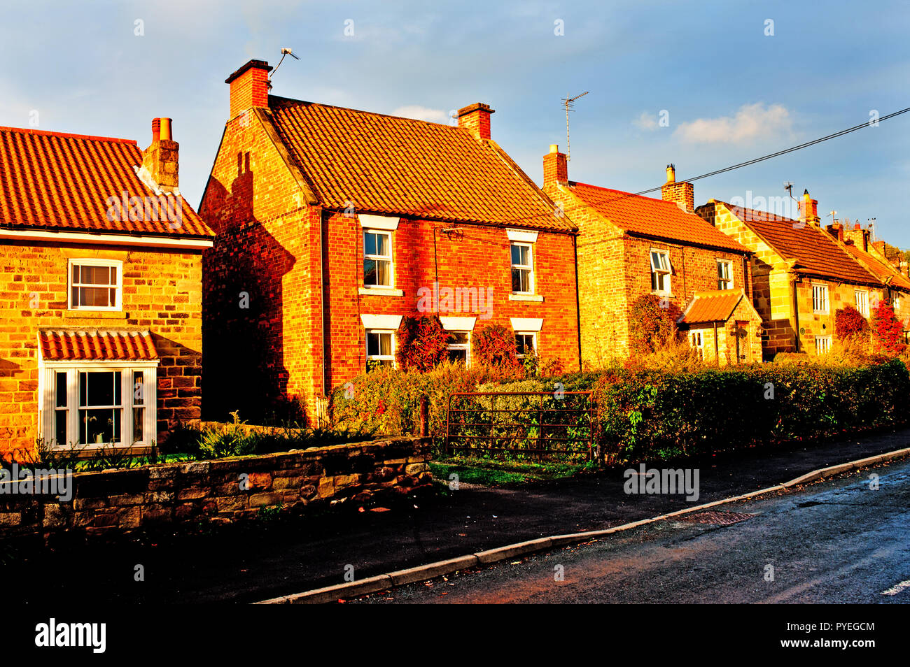 Cottages Knayton, North Yorkshire, England Stock Photo - Alamy
