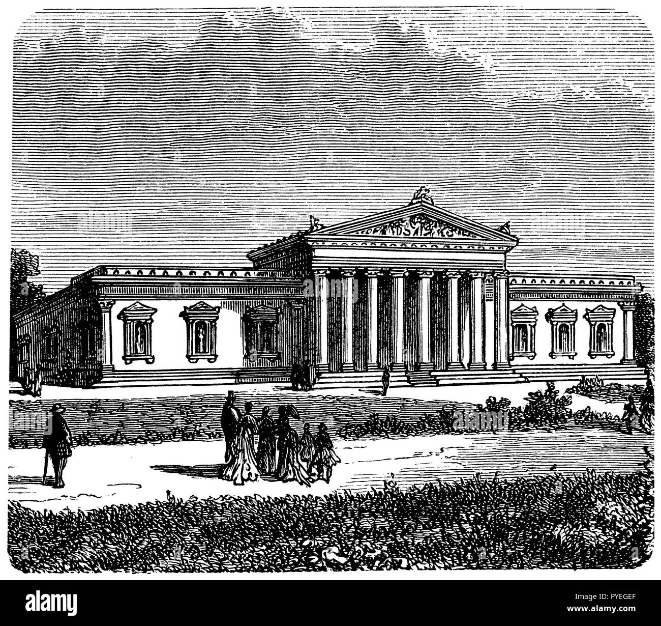 Munich architecture drawing Black and White Stock Photos & Images - Alamy