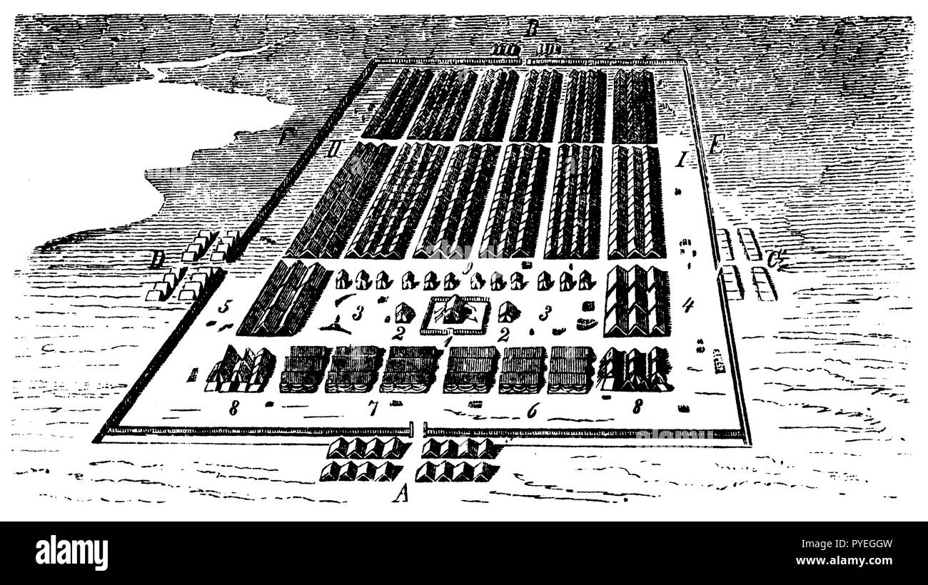 Roman castrum, 1882 Stock Photo - Alamy