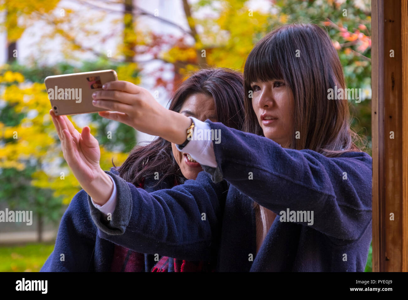 Famous Genko-an Temple with window of enlightenment and window of ...