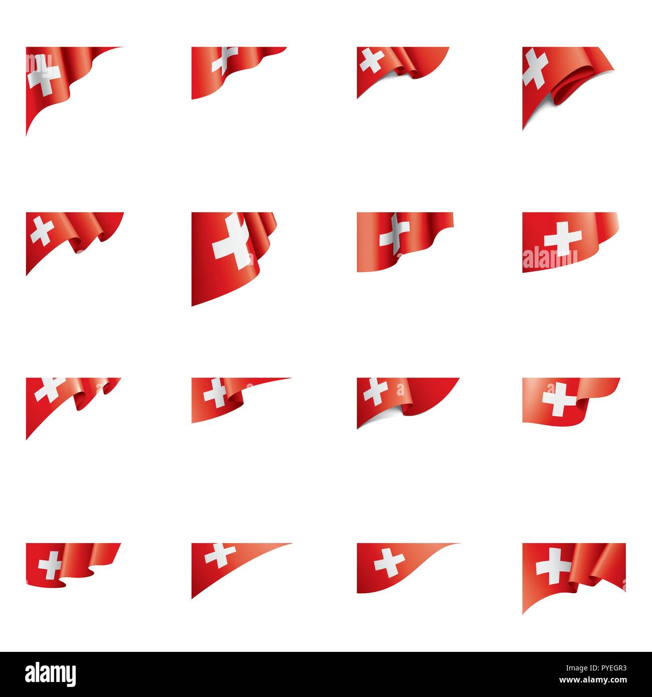 Switzerland flag, vector illustration on a white background Stock ...