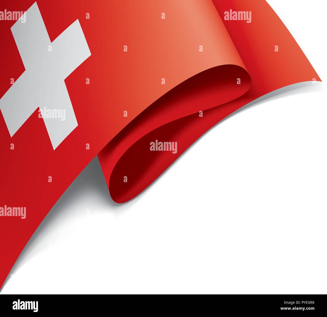 Switzerland flag, vector illustration on a white background Stock ...