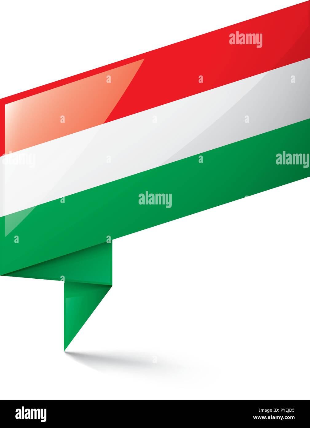 Hungary flag, vector illustration on a white background Stock Vector ...