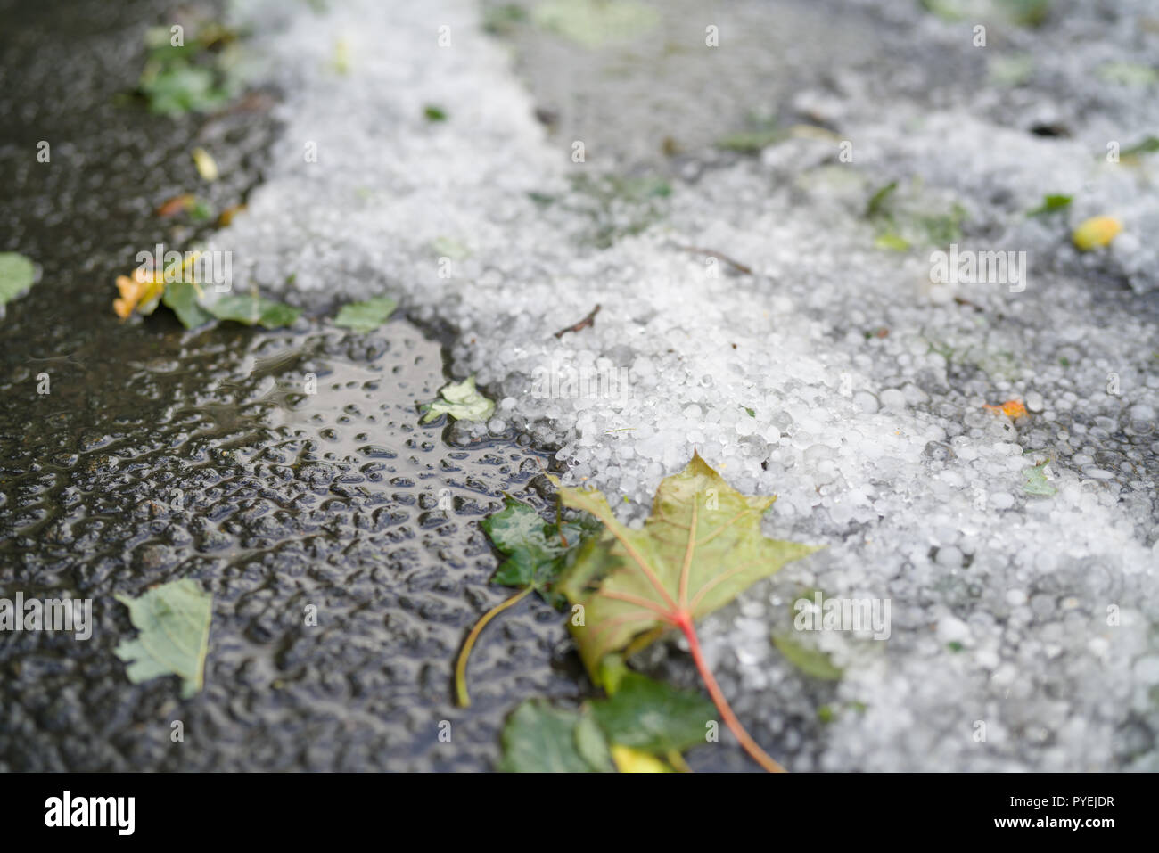 Large hailstones road hi-res stock photography and images - Alamy