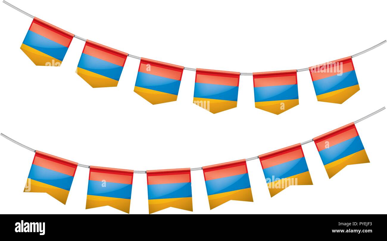 Armenia flag, vector illustration on a white background Stock Vector ...