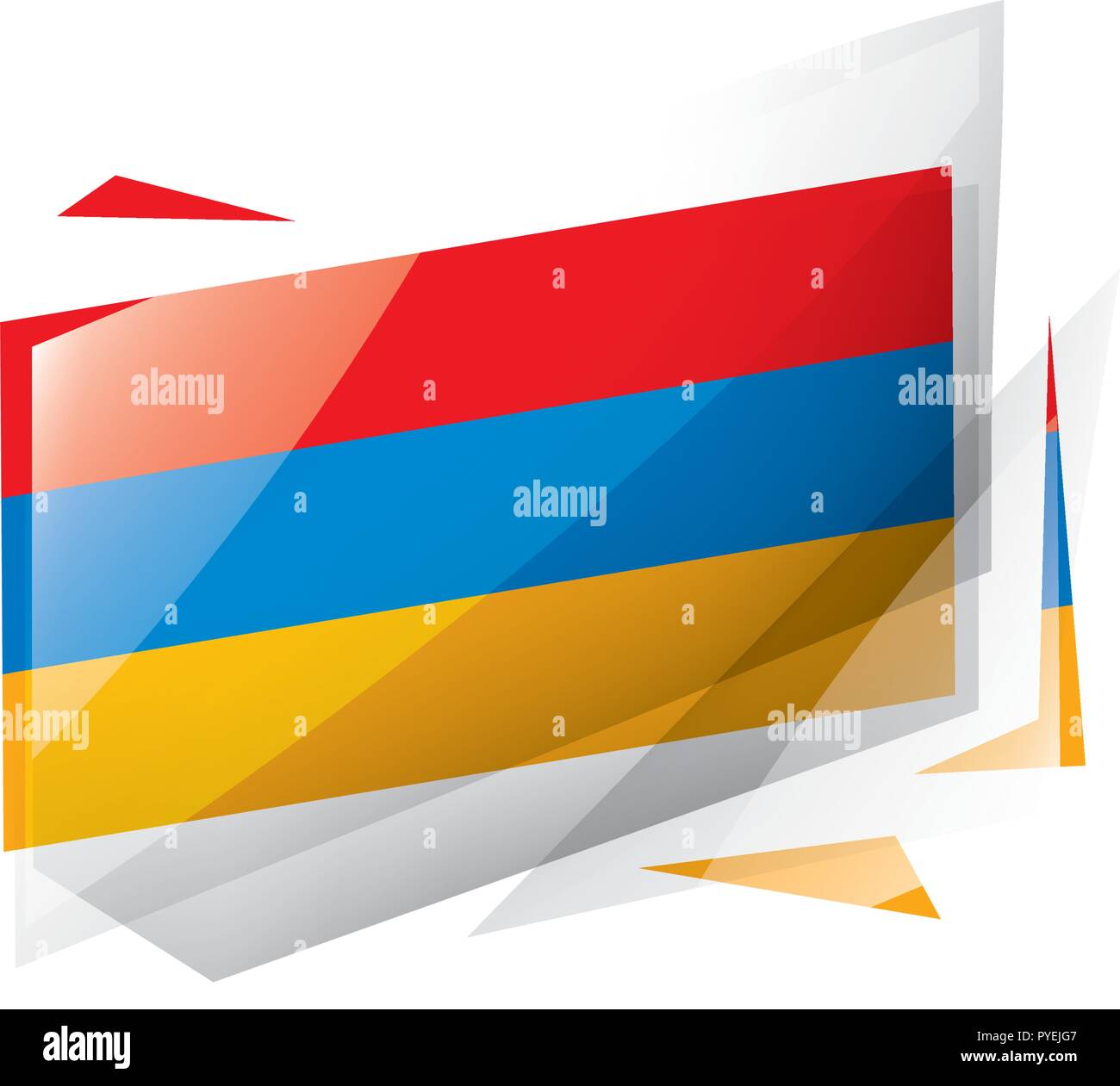 Armenia flag, vector illustration on a white background Stock Vector ...