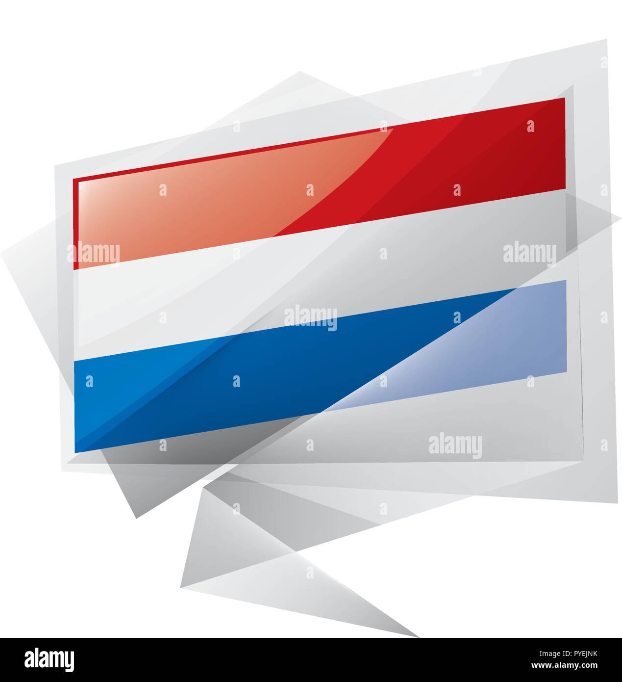 Netherlands flag, vector illustration on a white background Stock ...