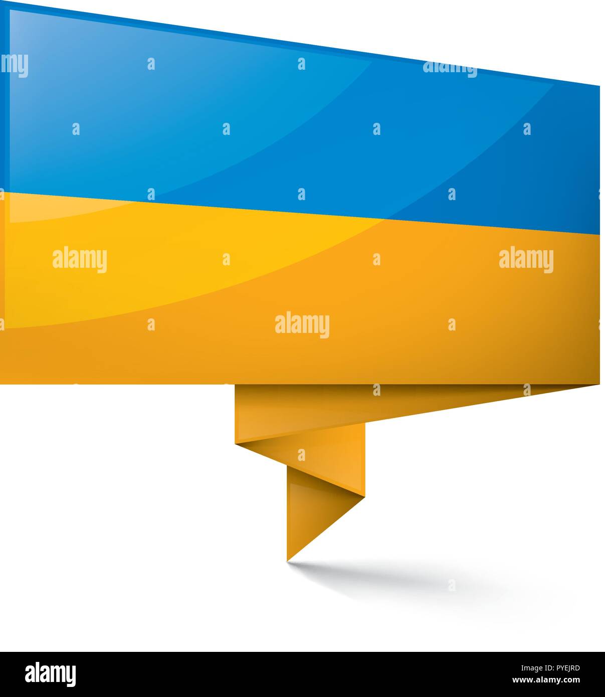 Ukraine flag, vector illustration on a white background Stock Vector ...