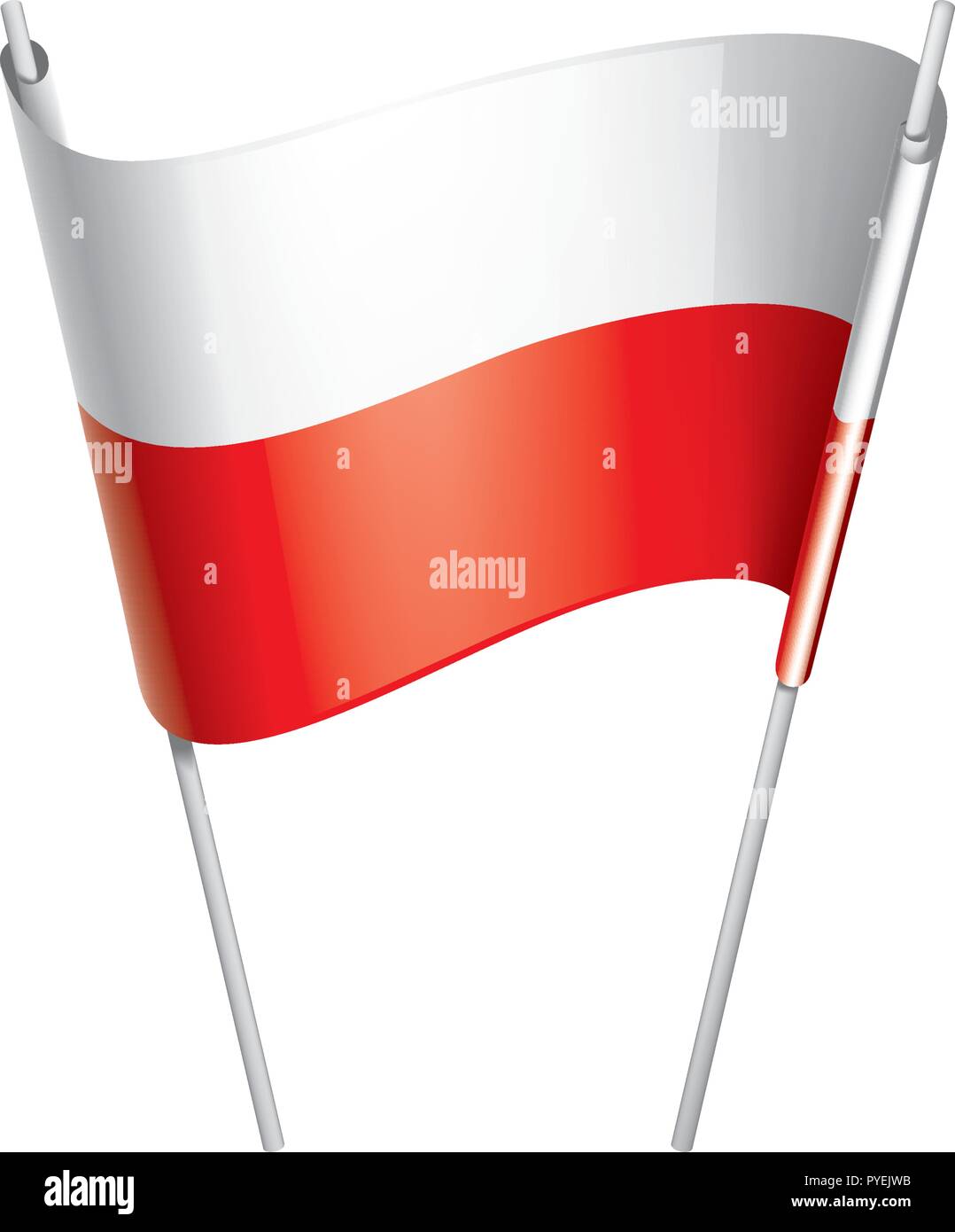 Poland flag on silk Stock Vector Images - Alamy