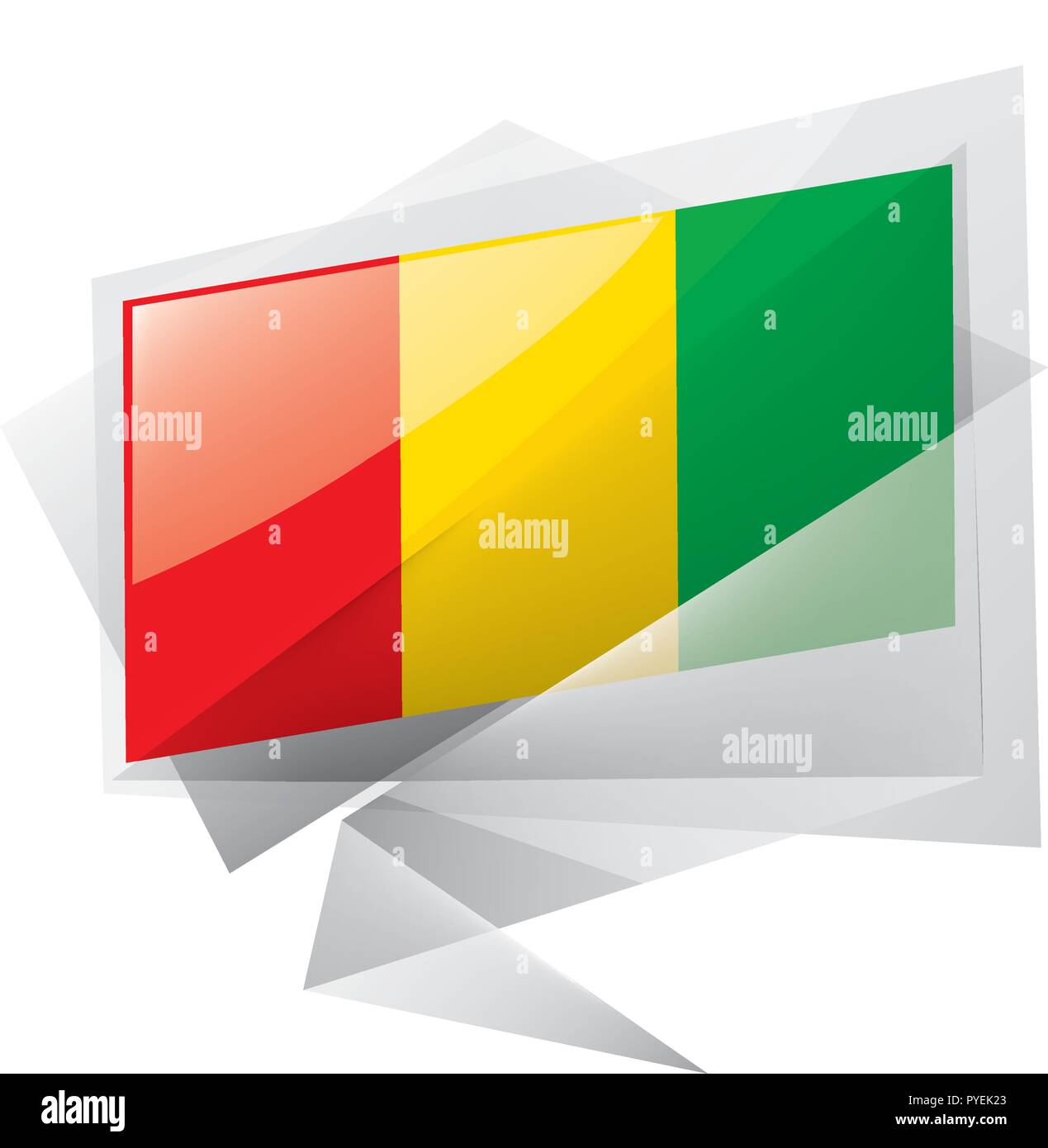 guinea flag, vector illustration on a white background Stock Vector ...