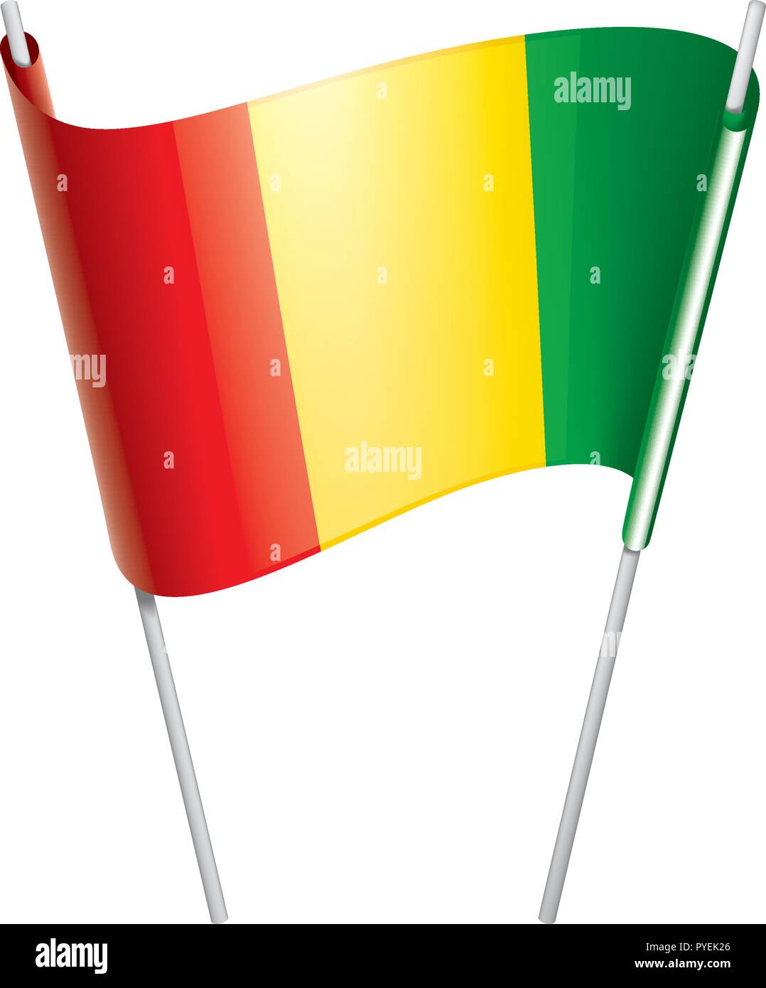 guinea flag, vector illustration on a white background Stock Vector ...