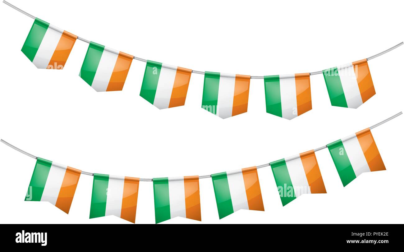 Ireland flag, vector illustration on a white background Stock Vector ...