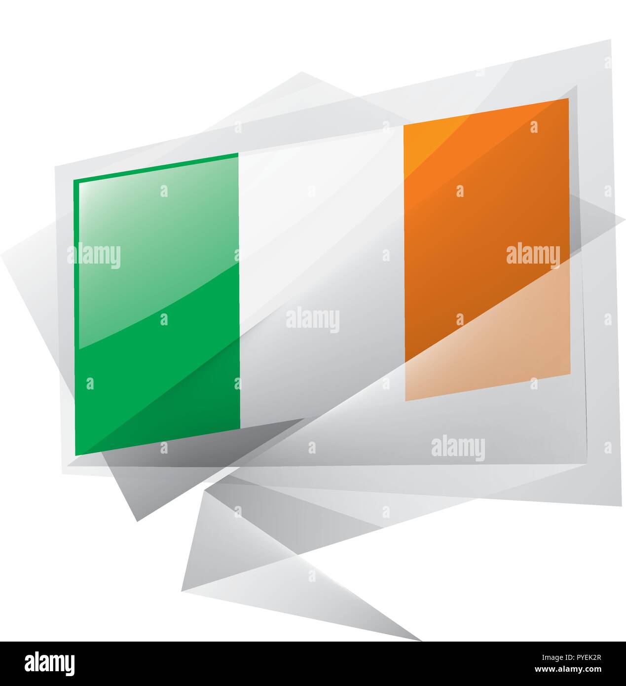 Ireland flag, vector illustration on a white background Stock Vector ...