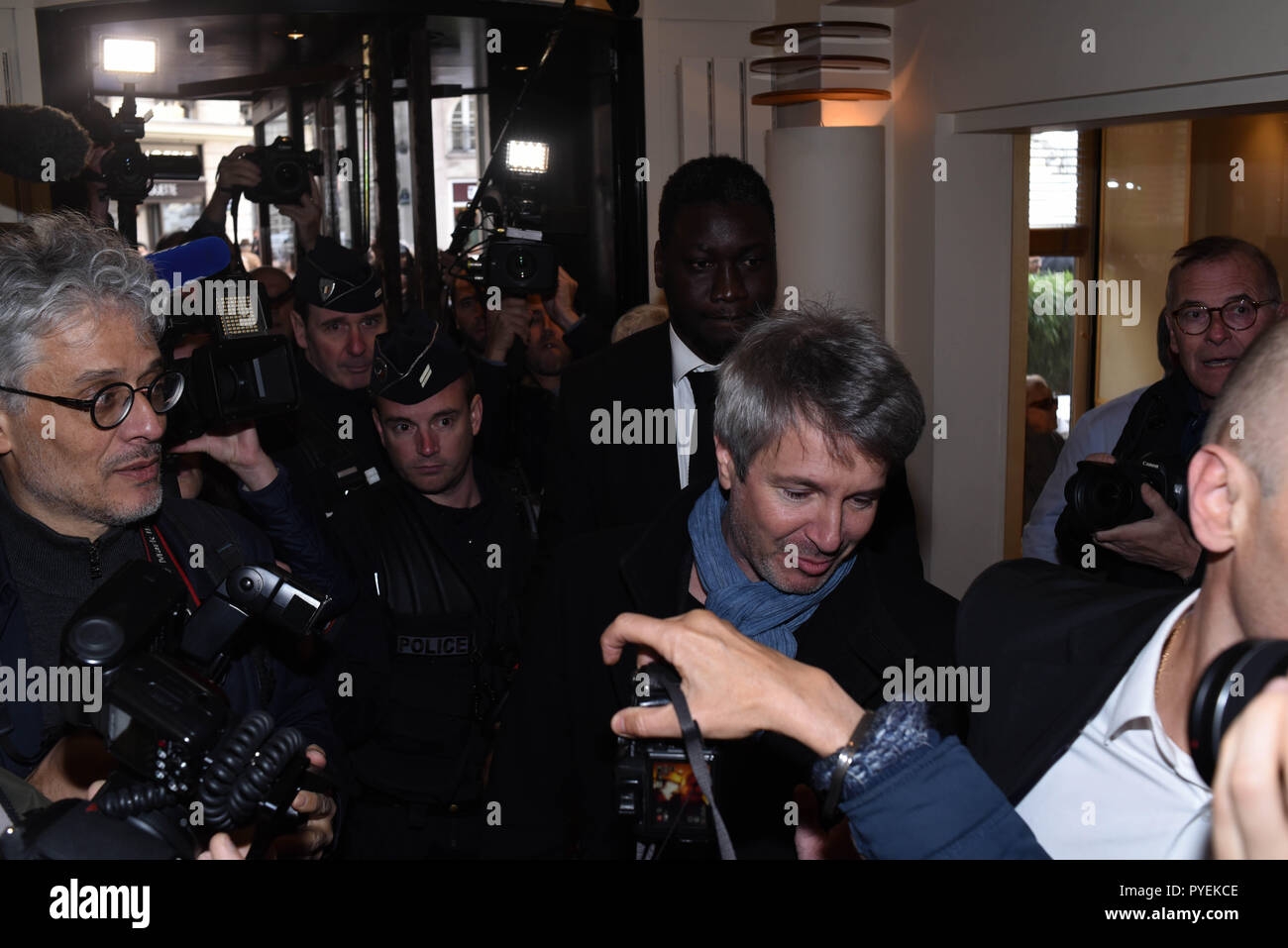 Paris: Eric Vuillard, 2017 Goncourt Prize, and Olivier Guez, Renaudot ...