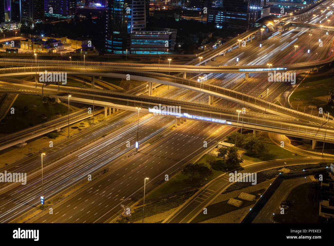 Sheikh Zayed Road Dubai Intersection High Resolution Stock Photography ...